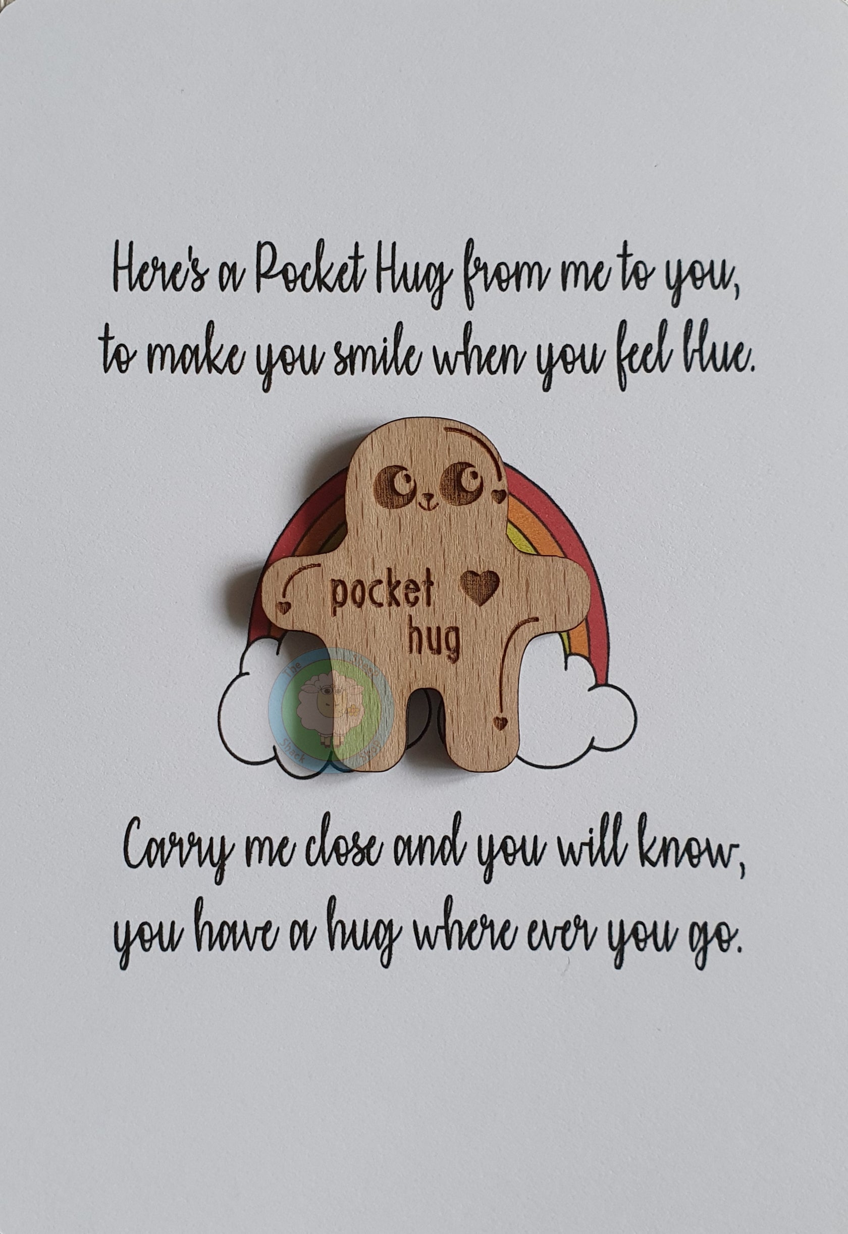 Wood Veneer Pocket Hug(s) 4cm – The Sheep Shack Shop