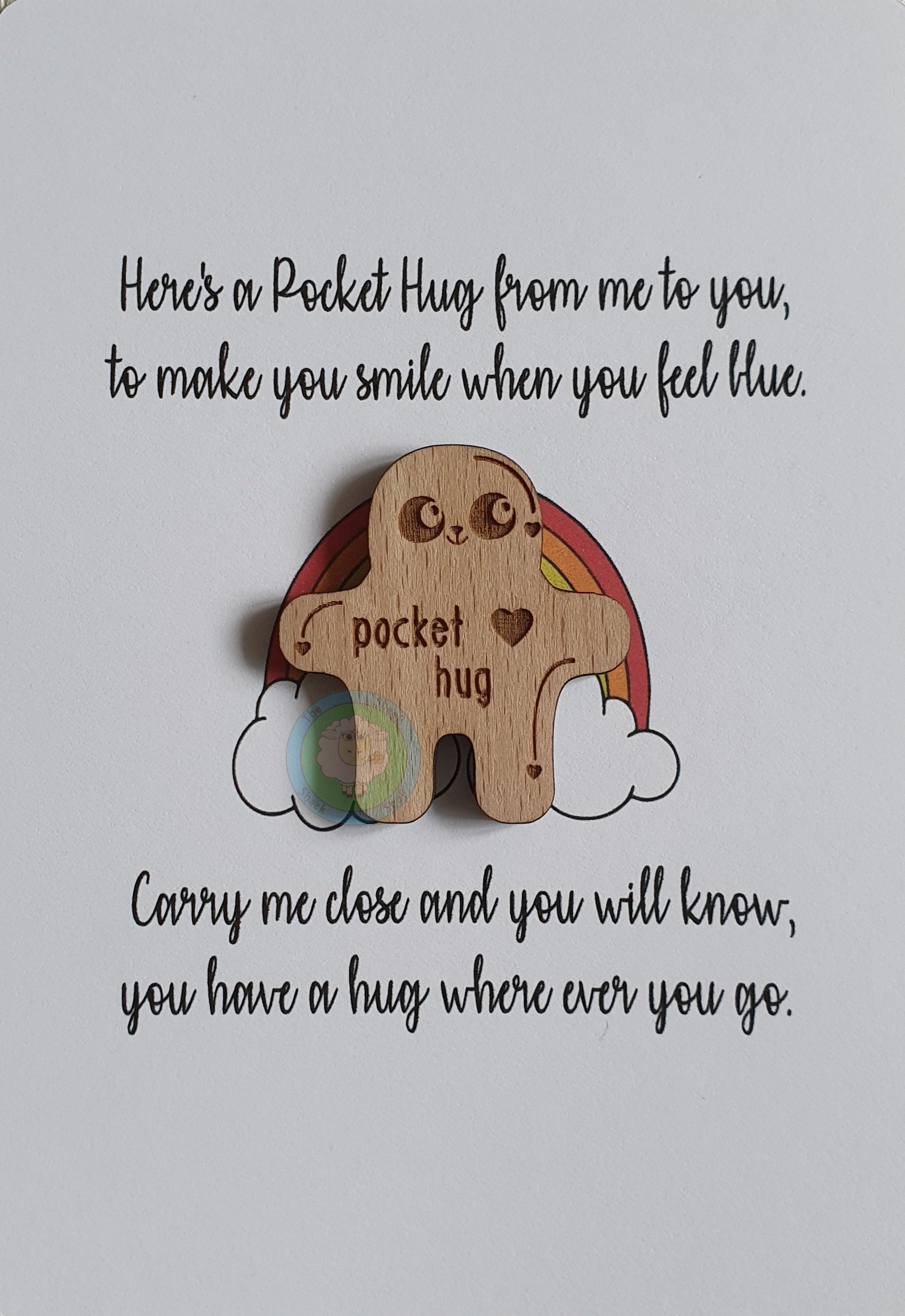 Wood Veneer Pocket Hug(s) 4cm – The Sheep Shack Shop